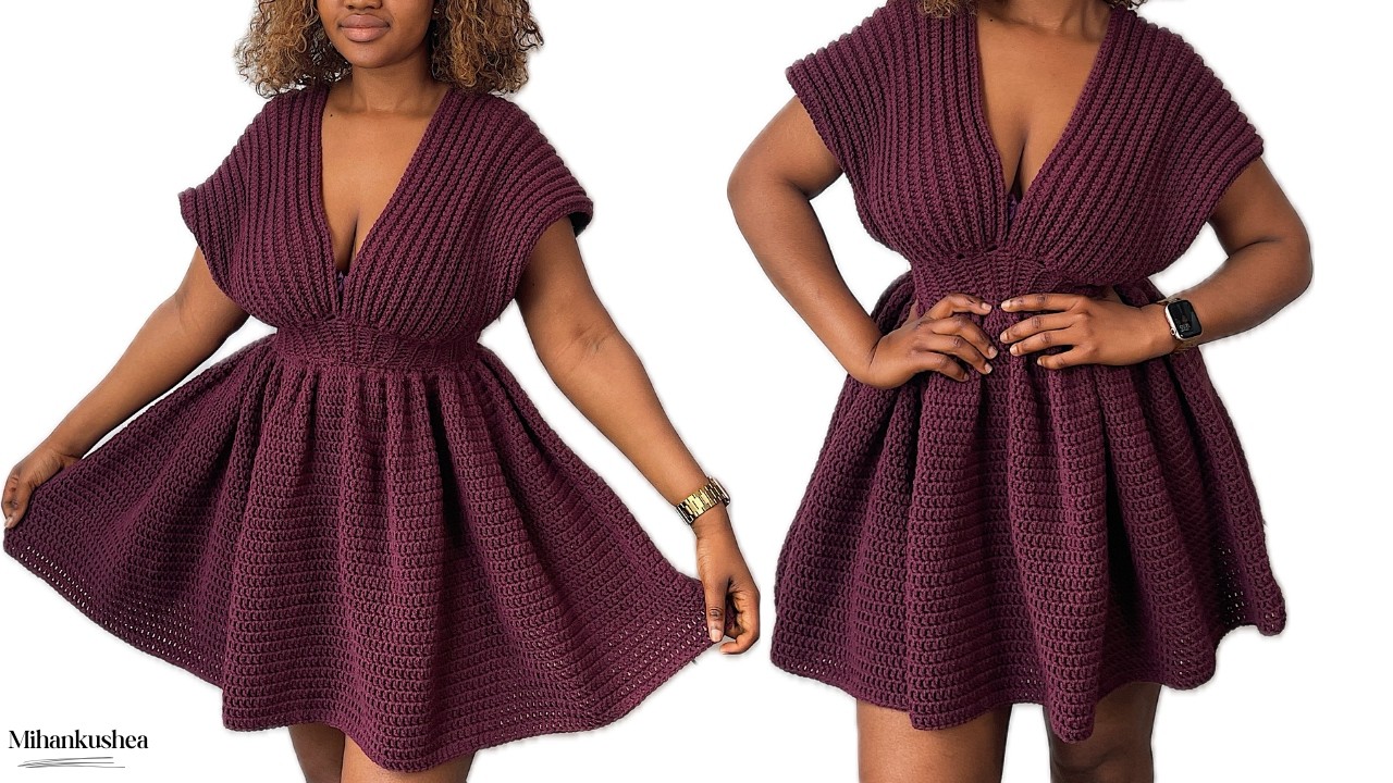 How to Crochet a Stunning Dress | Step-by-Step Tutorial || Mihankushea ...