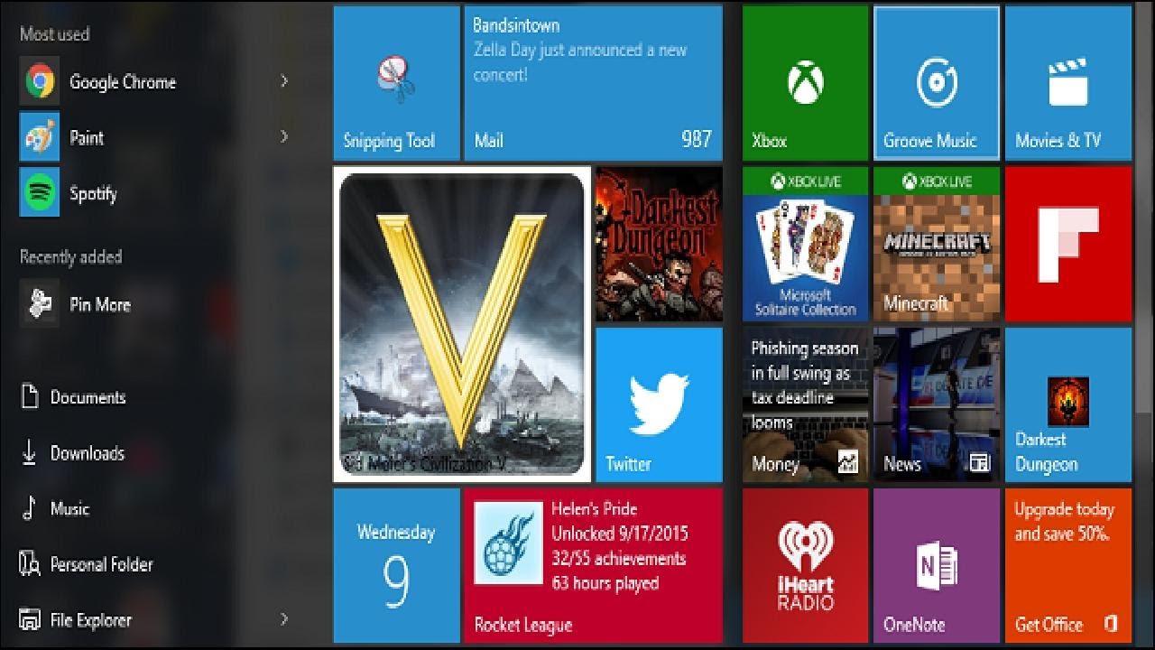 How to Create Custom Start Menu Tiles for Your PC Games in Windows 10 ...