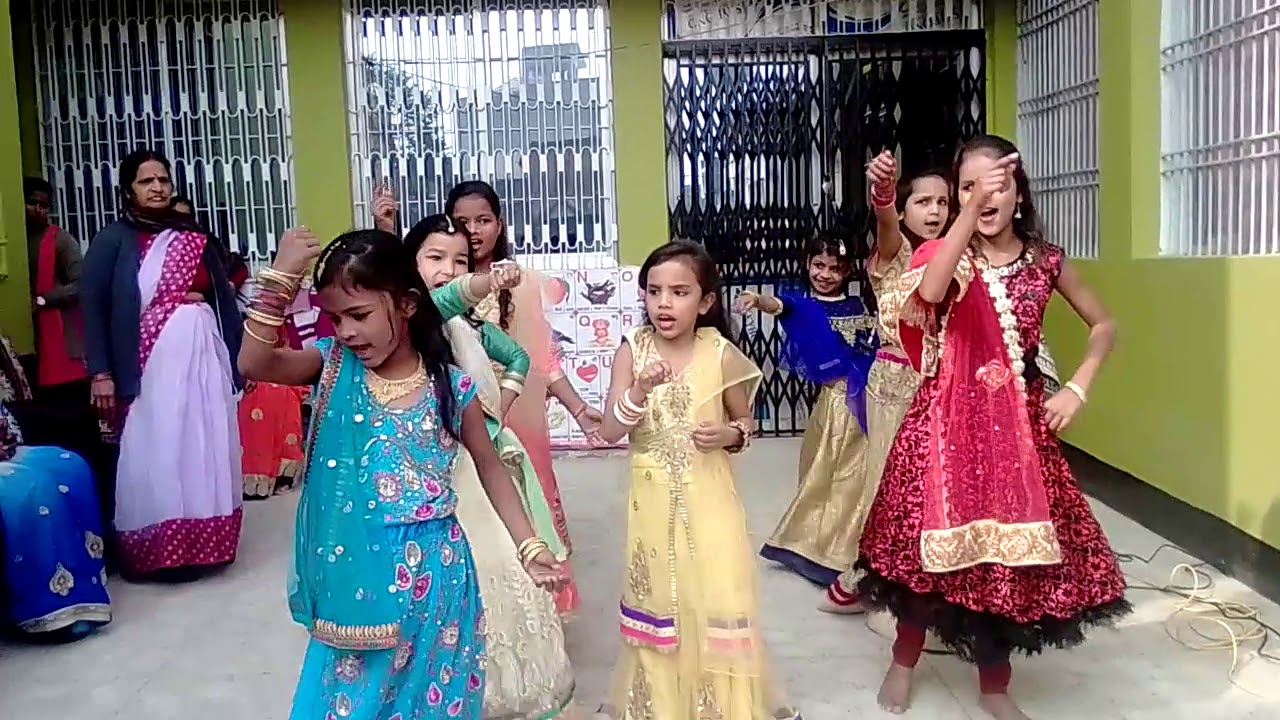 Group Dance of my daughter (in blue dress) - YouTube