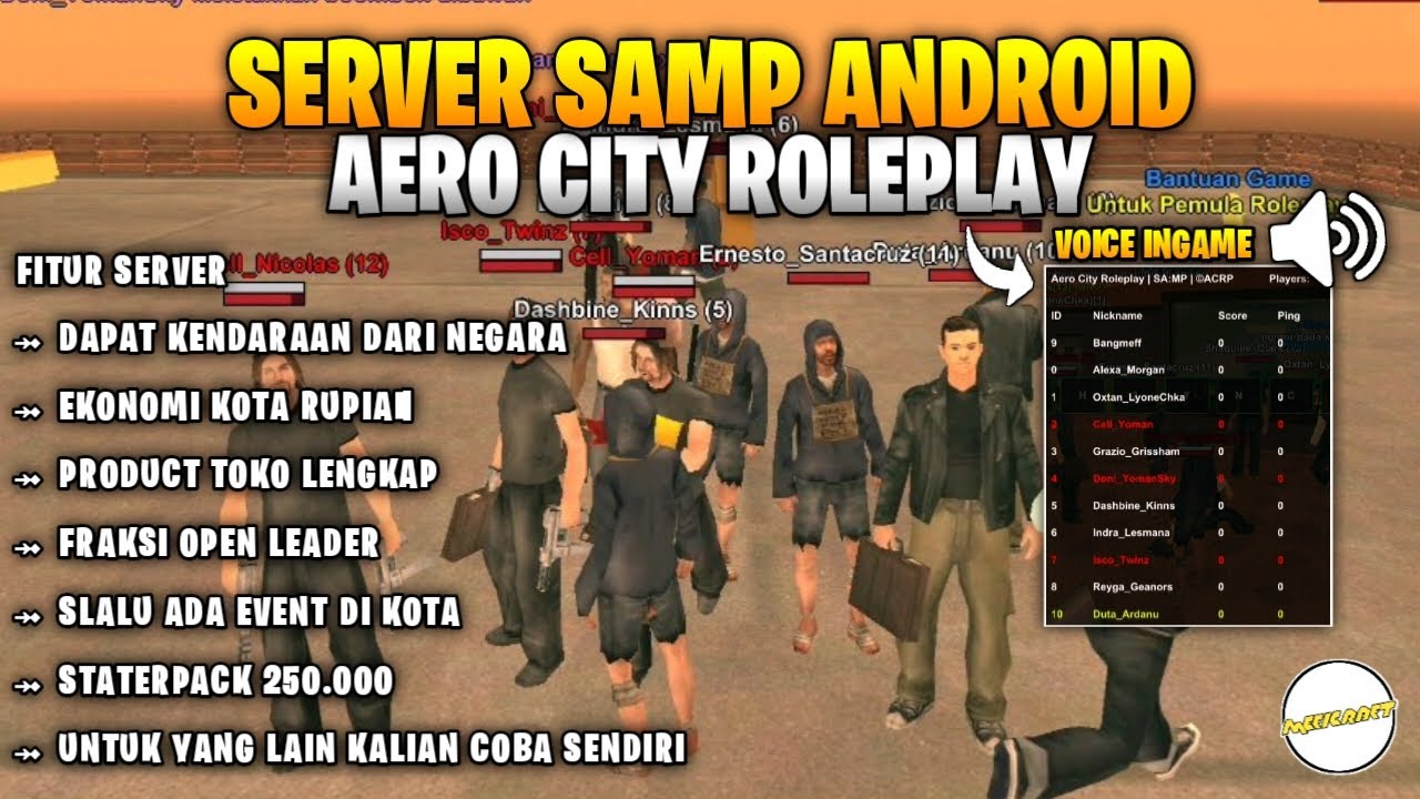 SERVER SAMP ANDROID VOICE AERO CITY ROLEPLAY || GTA SAMP ANDROID PC INDONESIA - YouTube