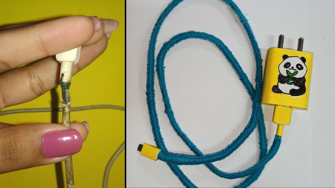 DIY || How to protect your charger || Mobile charger Decoration ...