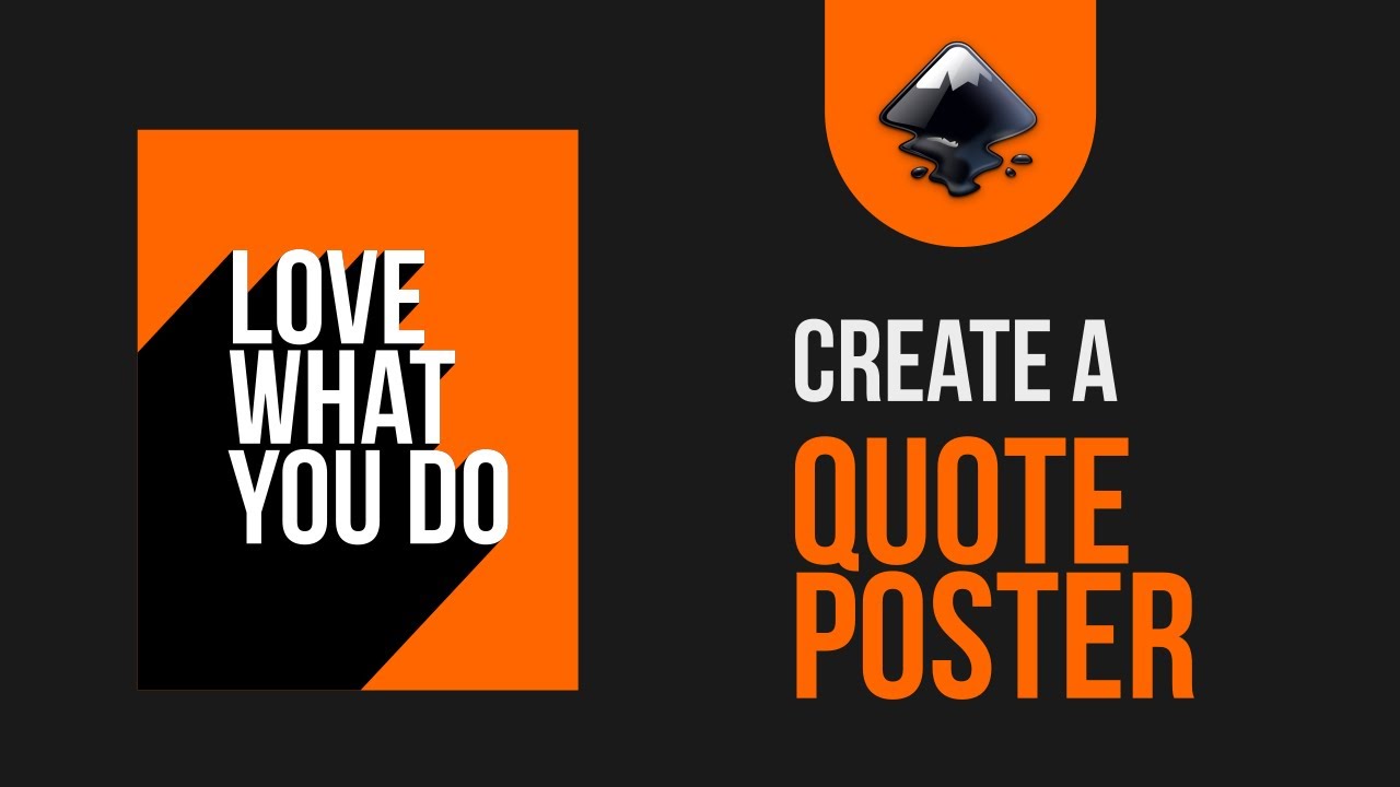 How to Create a Beautiful Quote Poster in Inskcape - YouTube
