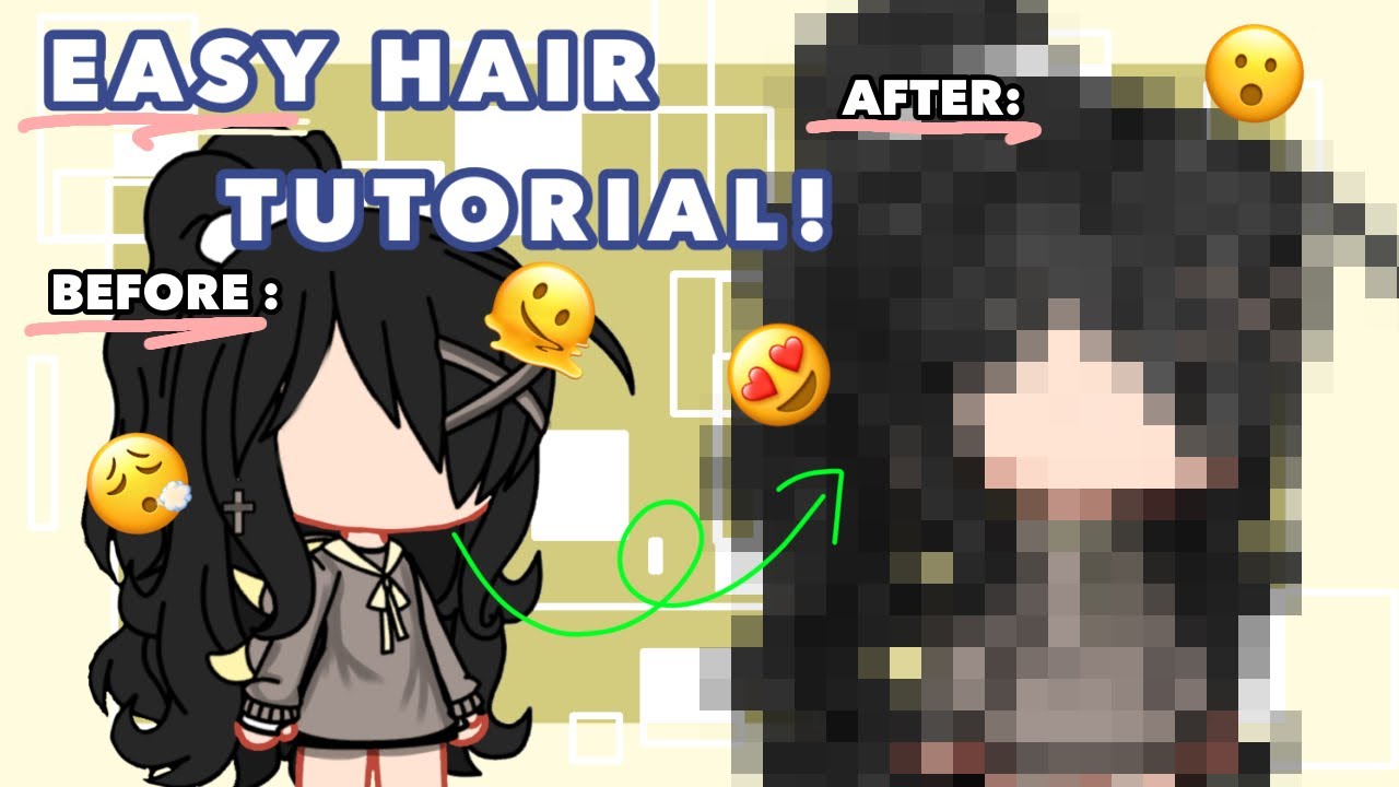 | HOW TO EDIT BLACK HAIR 💘 | EASY | TUTORIAL | GACHA LIFE | IBISPAINT ...