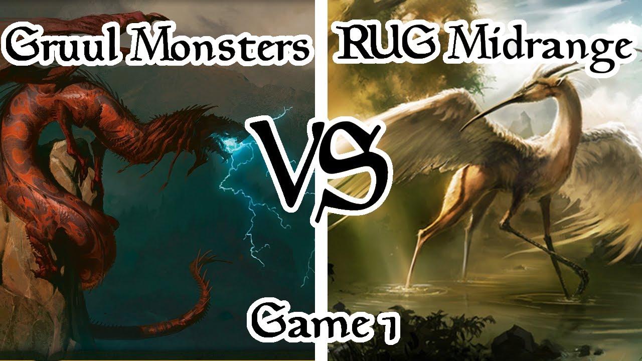 MTG Standard: Gruul (GR) Monsters vs RUG Midrange - Game 1 - YouTube