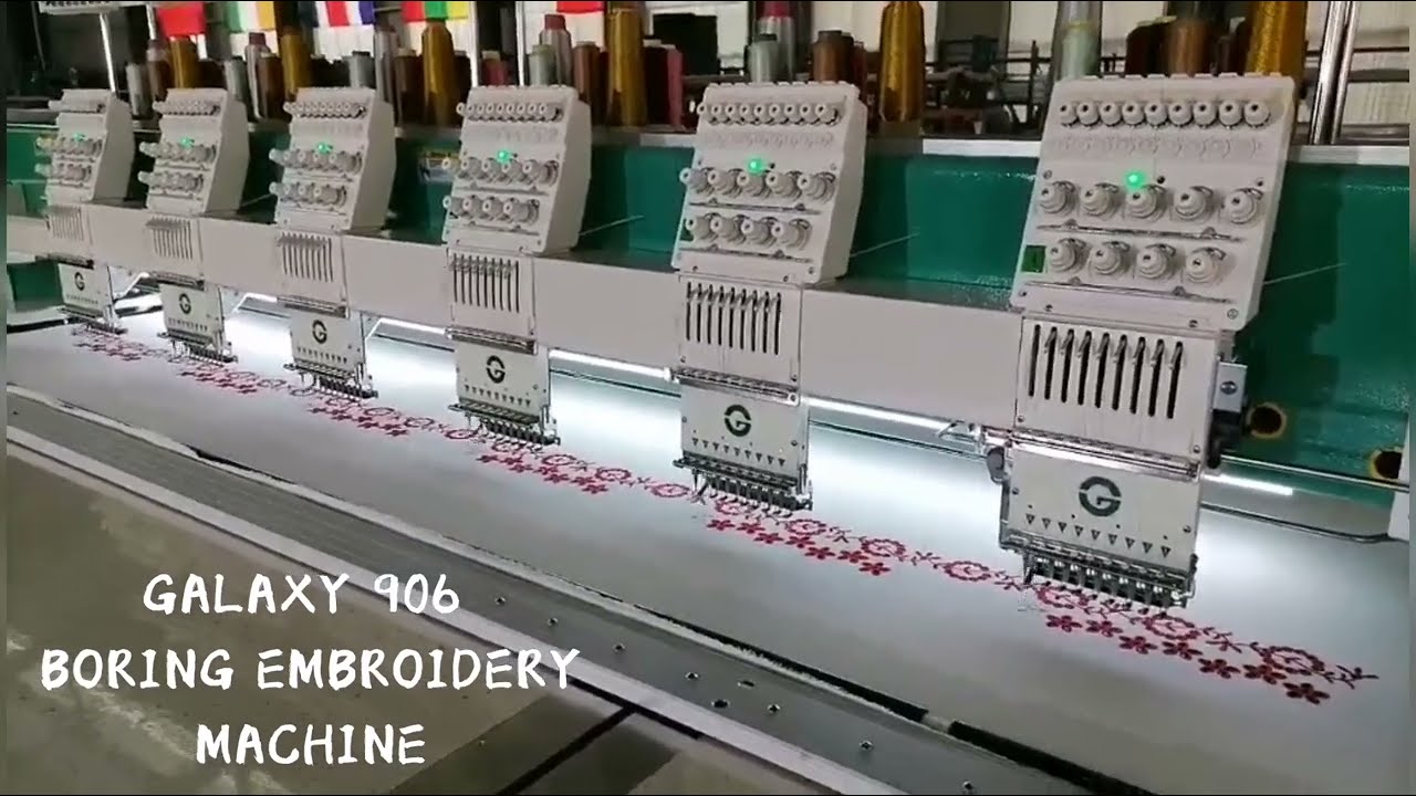 GALAXY # FLAT EMBROIDERY WITH BORDING FUNCTION - YouTube