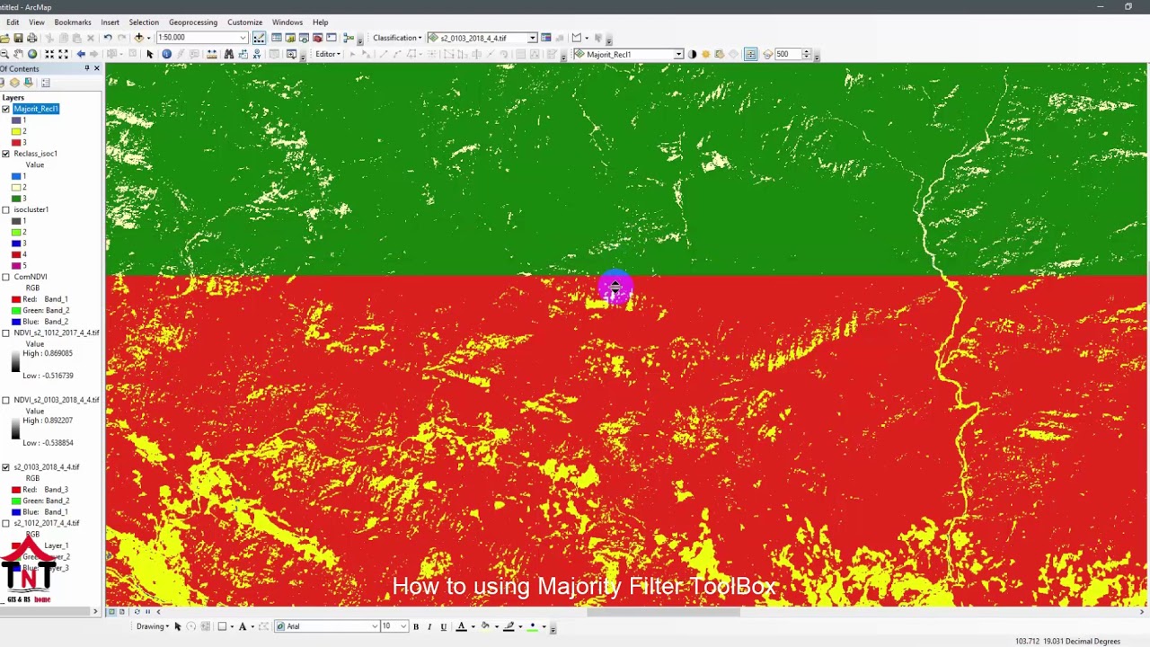 How to using Majority Filter Toolbox In ArcGIS - YouTube