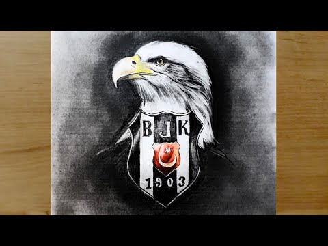 Beşiktaş Logosu Kartalla Nasıl Çizilir | Karakalem Çizimleri Kolay ...