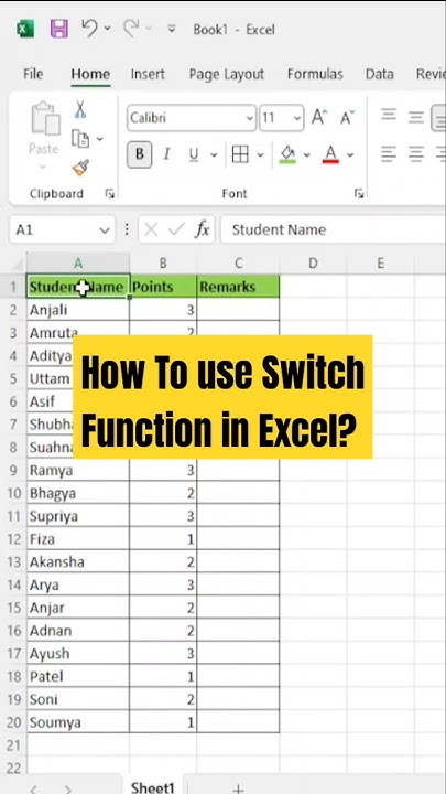 How to use Switch Function for multiple conditions in Excel #excel # ...