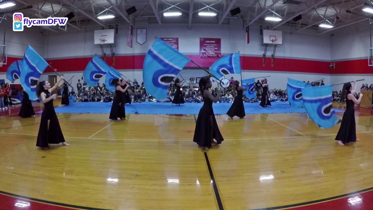 2020 L.D. Bell High School Color Guard at Hurst Junior High - YouTube