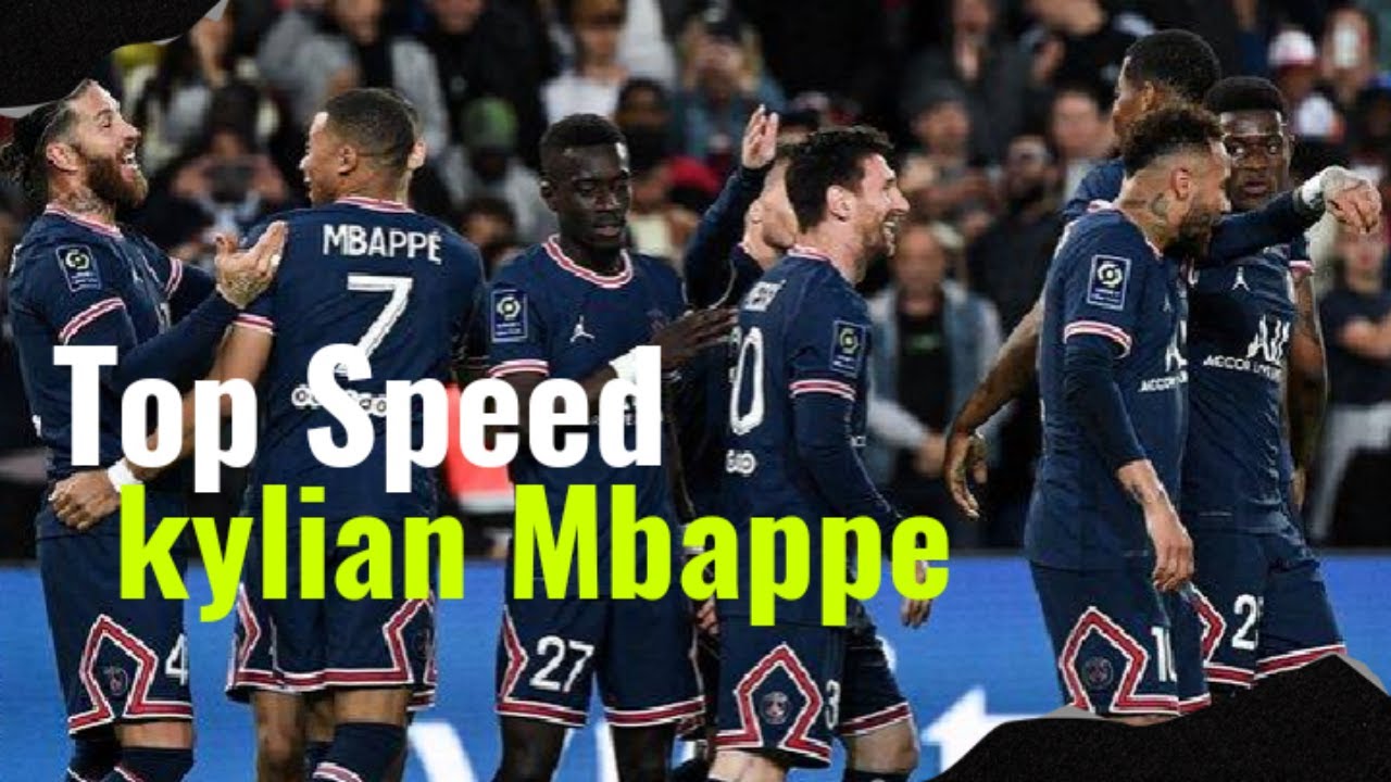 Kylian Mbappé's Speed Though- Top Speed in Football.. - YouTube