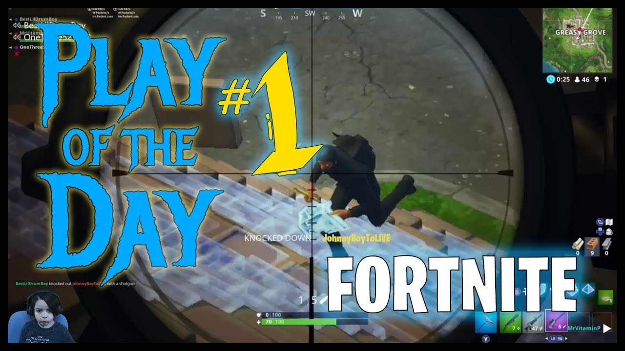 Play of the Day #1 - FORTNITE Epic Solo Squad Kill - YouTube