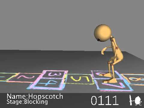 Blocking of Hopscotch Animation Assignment - YouTube