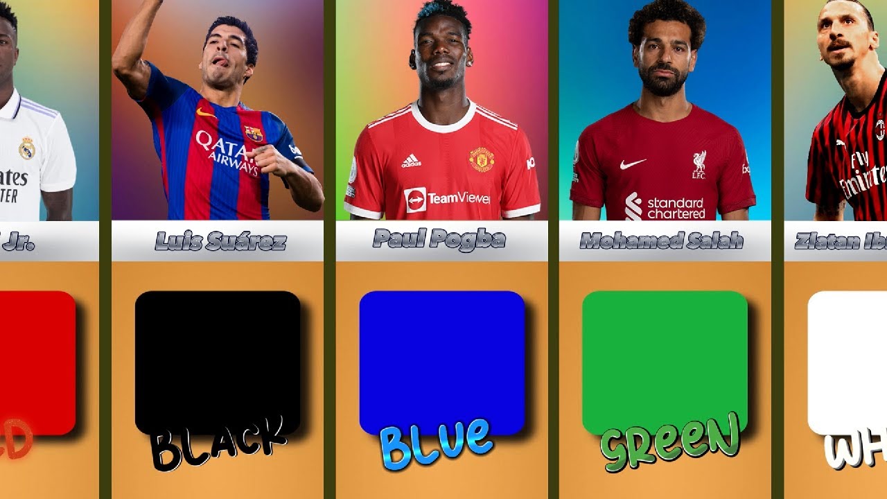 Famous Footballers And Their Favourite Color - YouTube