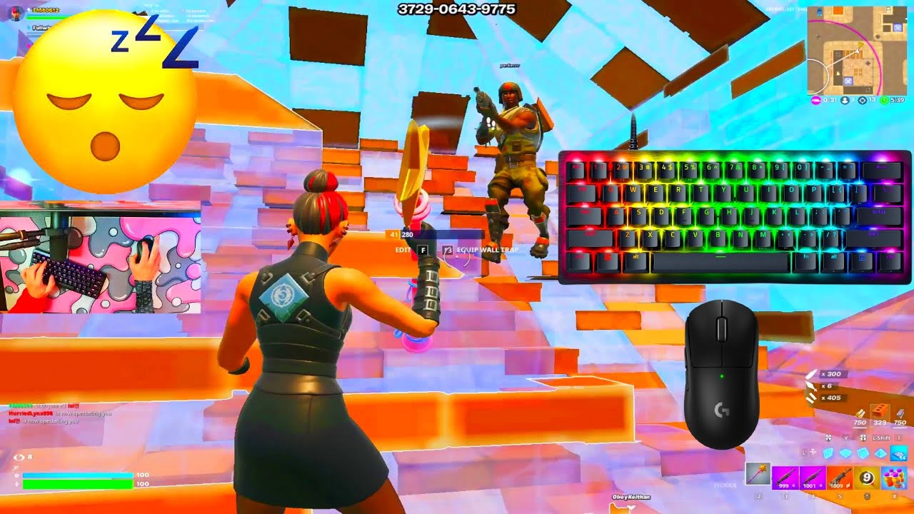 ⭐️[4HR]Razer Huntsman V3 Pro Mini Fortnite🤩Keyboard Sounds ASMR Smooth ...