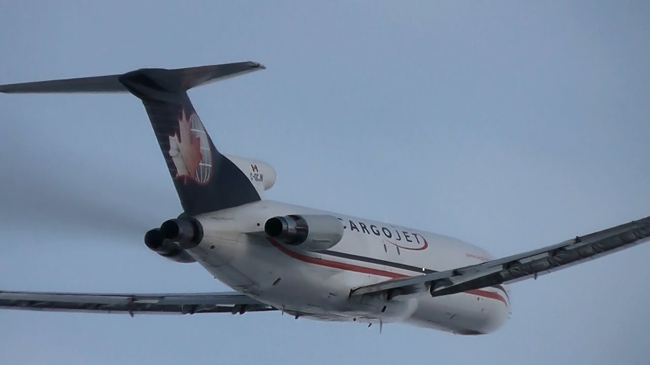 Cargojet | Boeing 727-200 | Take-off | C-GCJN | Val-d'Or (CYVO) - YouTube