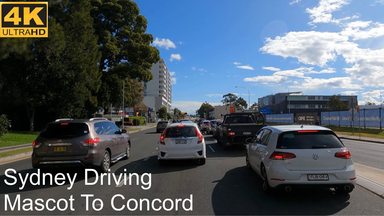 Driving Mascot To Concord | Sydney Australia | 4K UHD - YouTube