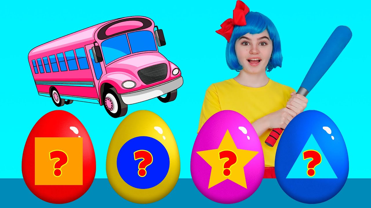 Eggs Surprise 🚌 The Wheels on The Bus Song | Nursery Rhymes & Kids ...