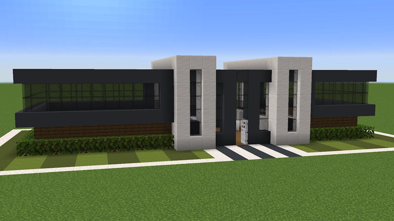 Minecraft - How to build a long modern house - YouTube