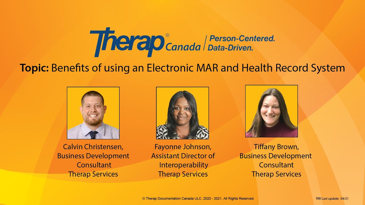 Webinar - Benefits of using an Electronic MAR and Health Record System ...