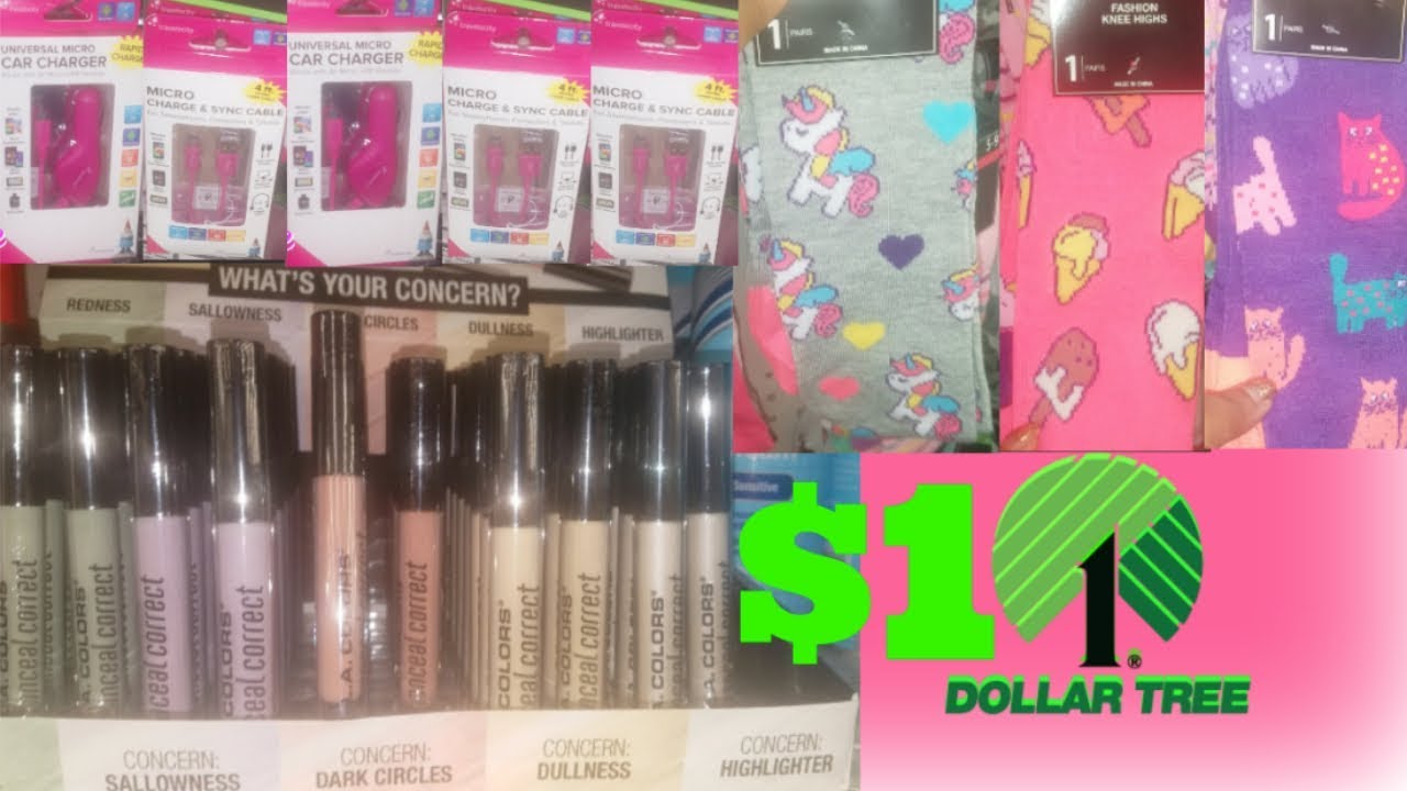 COME WITH ME TO $1 DOLLAR TREE *NEW* MAKEUP, STATEMENT KNEE-HIGH SOCKS ...
