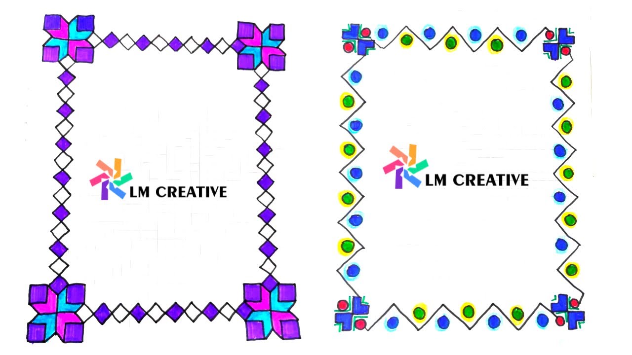 Margenes bonitos y fáciles a mano - YouTube