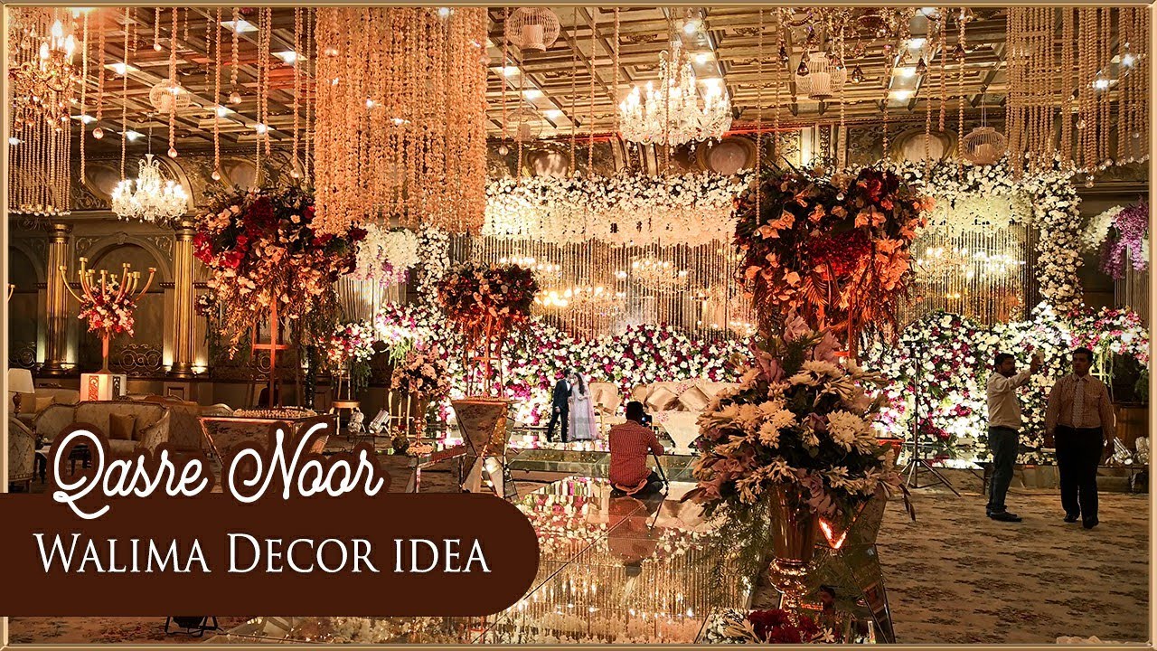 Top Pakistani Walima Decoration of Wedding Hall | Tulips Events Wedding ...