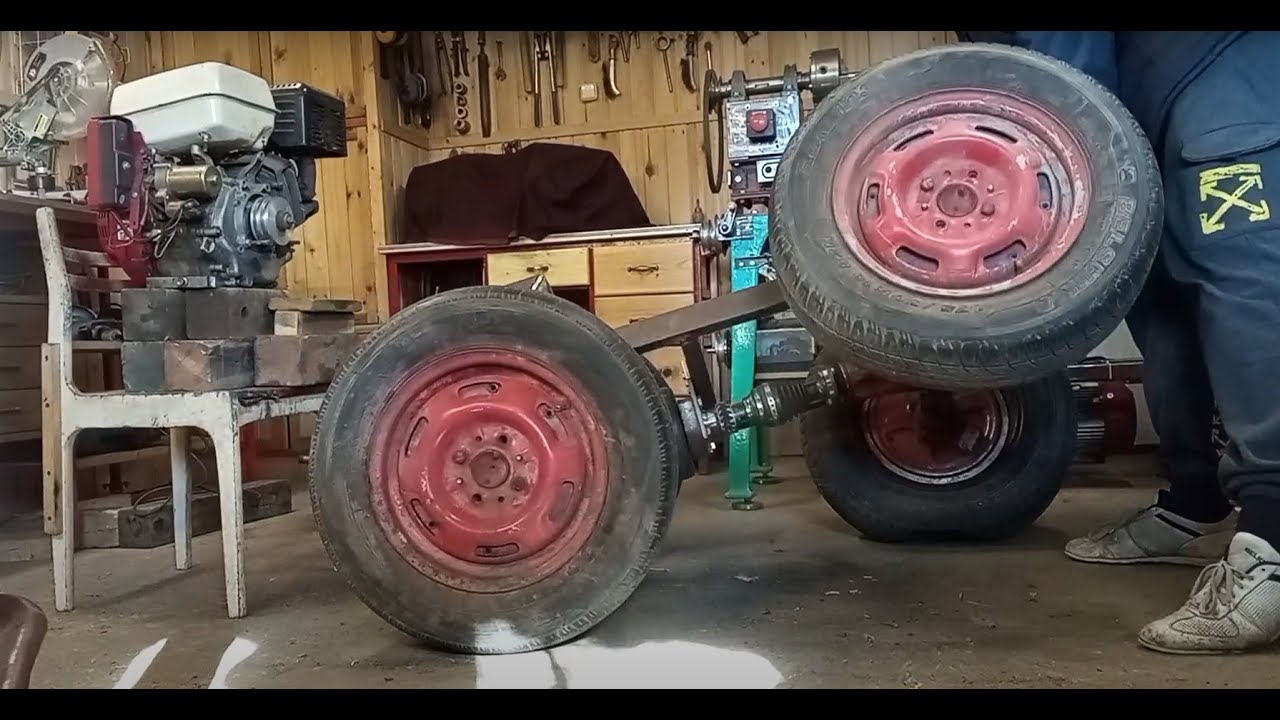 Постройка самодельного мини трактора/Building a homemade mini tractor ...
