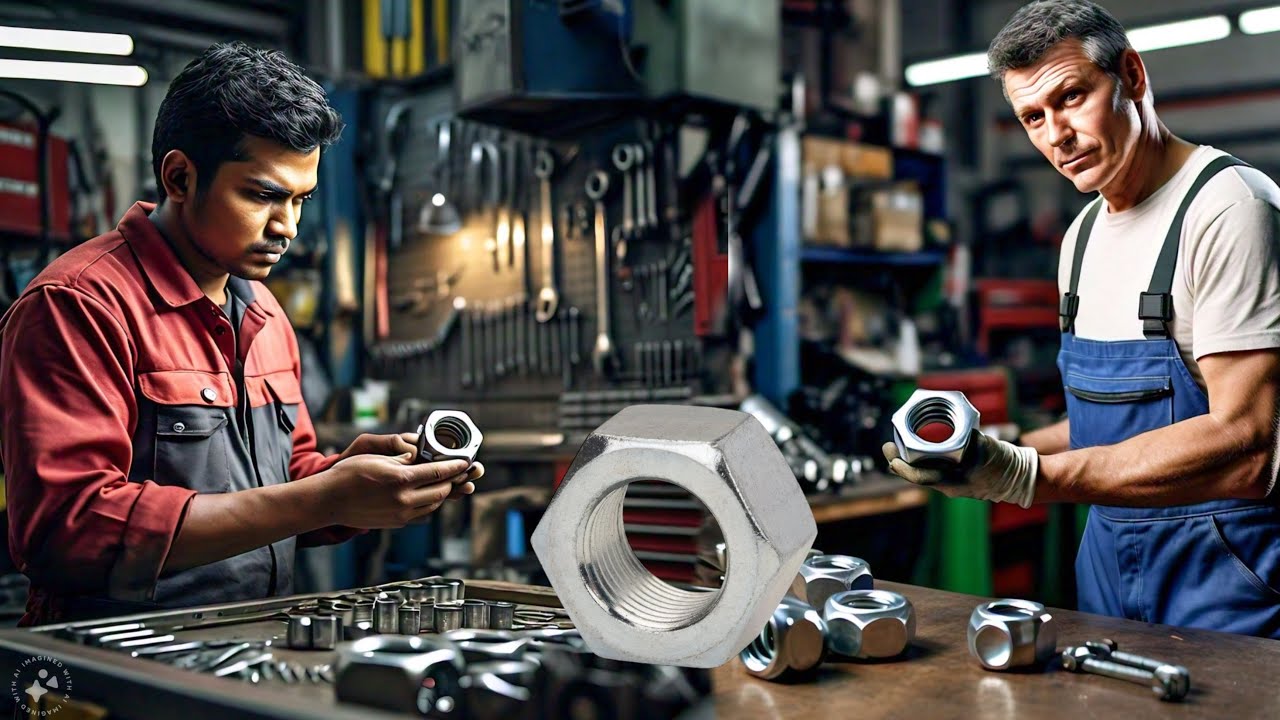 Amazing Manufacturing Process of Hex Nut || Production of Hexagon Nut ...
