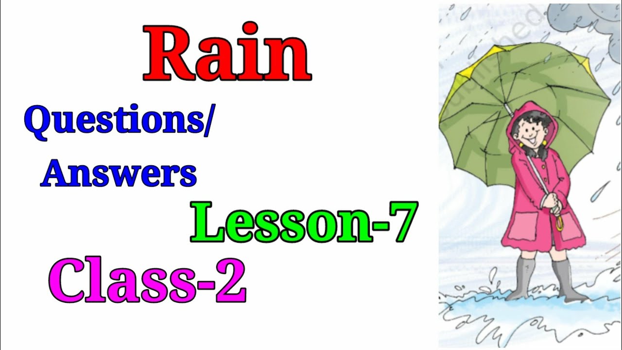 Rain Question/Answers Unit-4 Lesson-7 Class-2 English Ncert. - YouTube