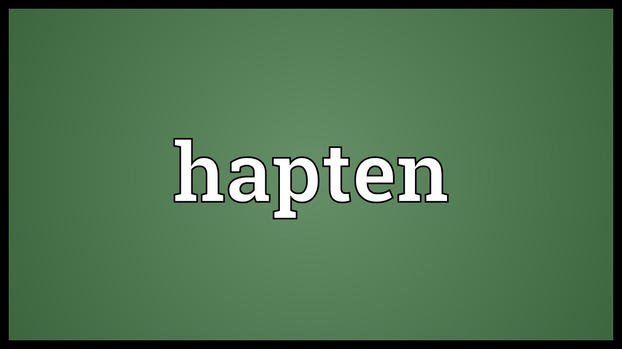 Hapten Meaning - YouTube