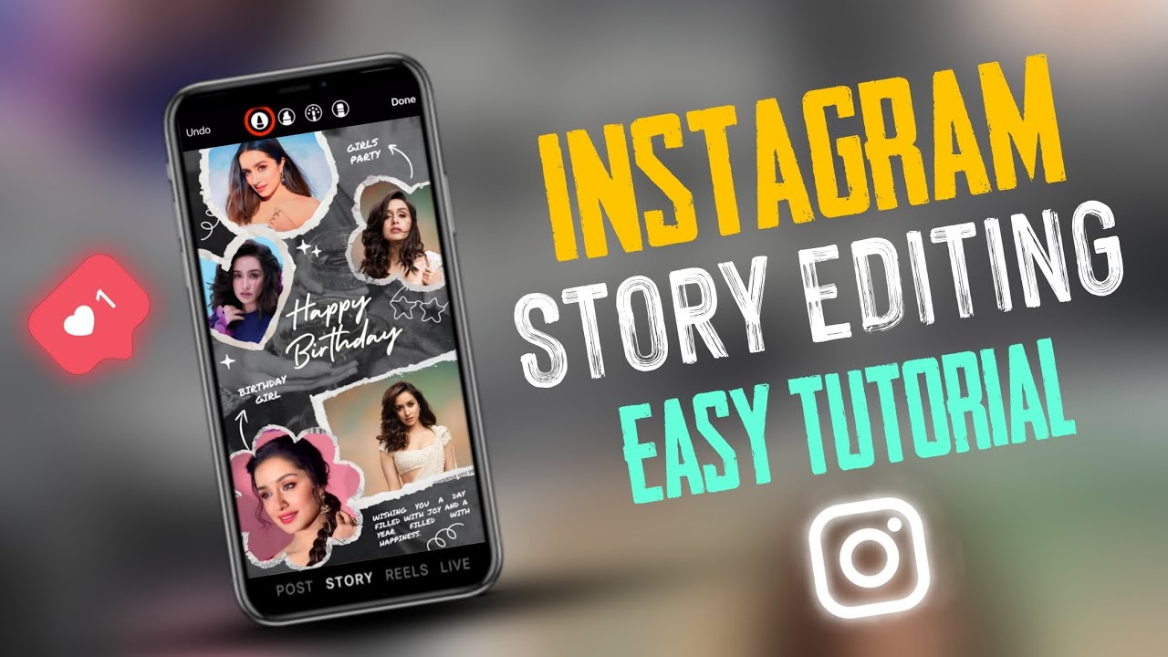 Aesthetic instagram birthday story editing tutorial for girls | Instory ...