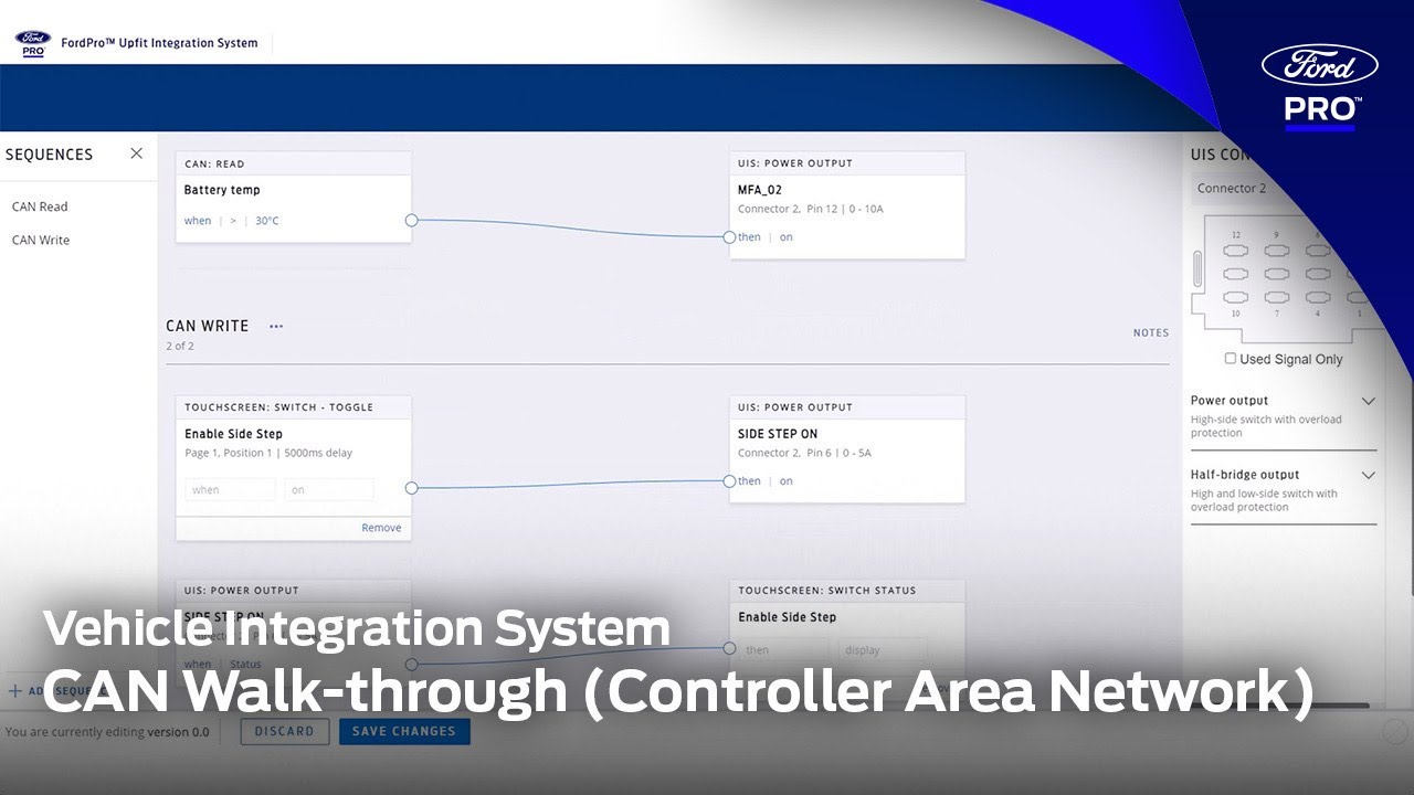 Ford Pro™ Vehicle Integration System — CAN Walk-through (Controller ...