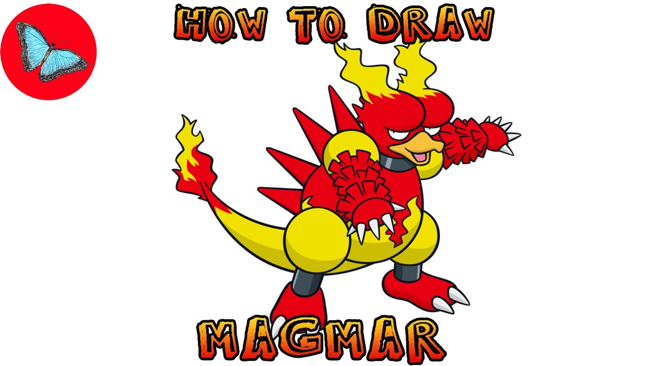 How To Draw Magmar Pokemon | Drawing Animals - YouTube