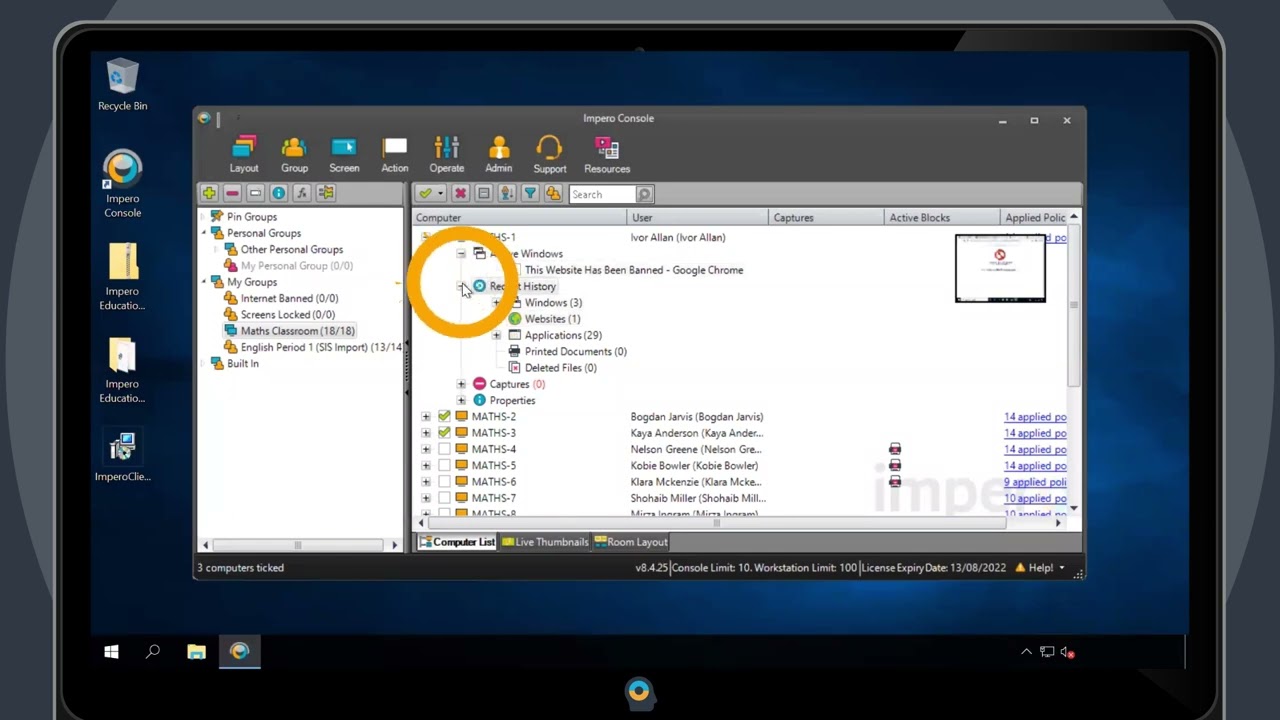 Impero Education Pro - Different Console Views - YouTube