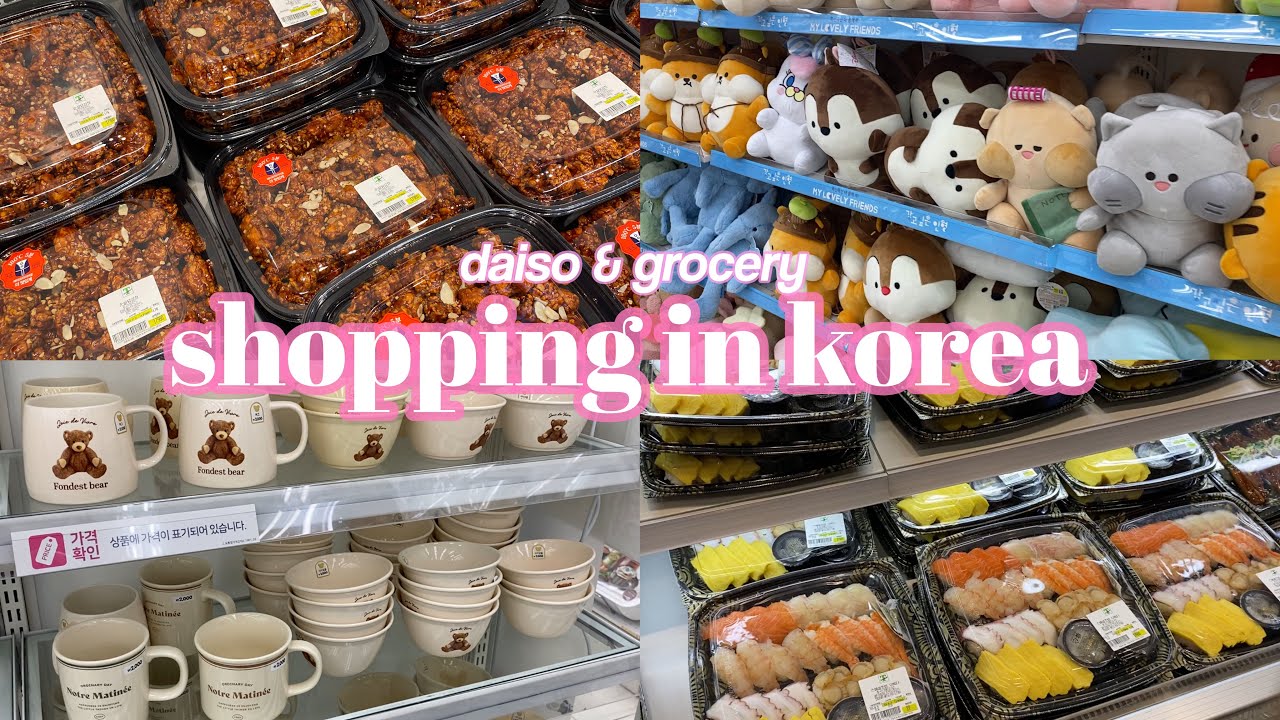 shopping in korea 🛍️ cute daiso finds & grocery food haul at emart ...