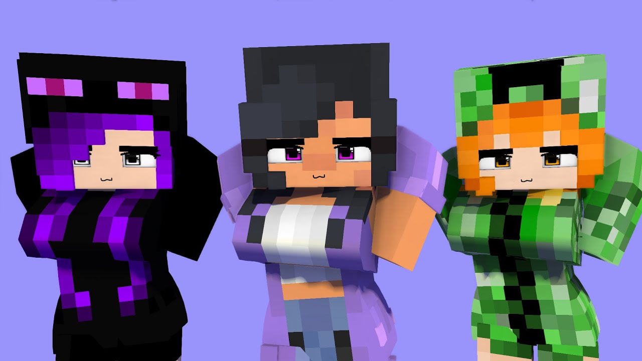 DARLING OHAYO GASOLINA FIRST MEET APHMAU CREEPER ENDER GIRL - MINECRAFT ...