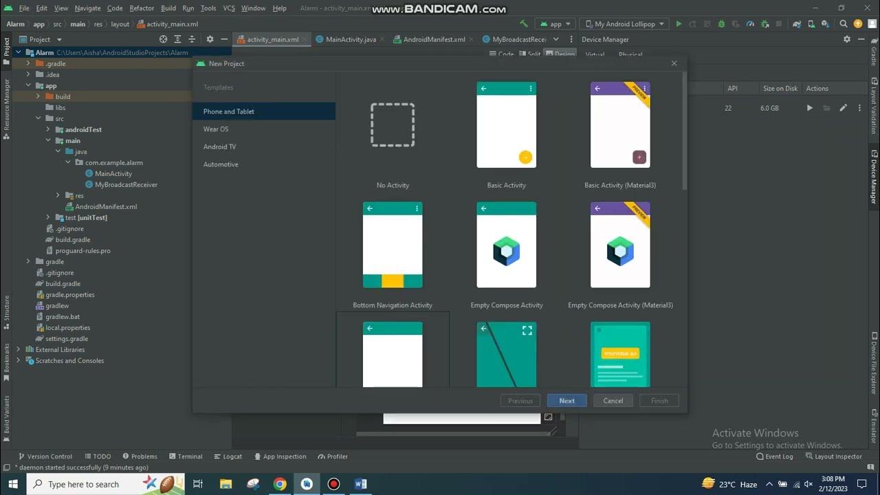 How to Create Project in Android Studio | Basic Steps | Settings - YouTube
