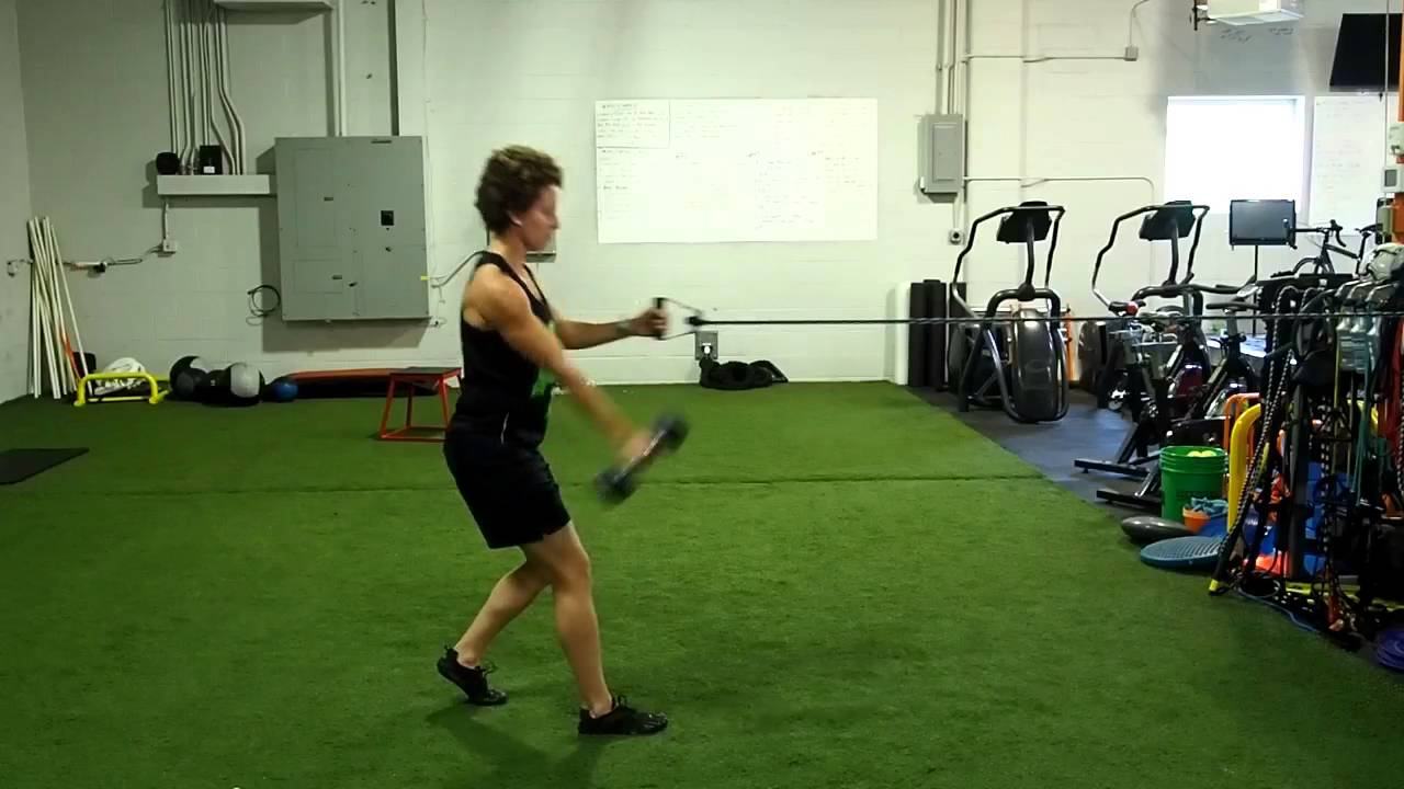 Pendulum Lunge Single Arm Row - YouTube