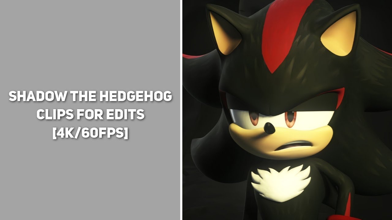 Shadow The Hedgehog || Clips For Edits || [4K/60FPS] - YouTube
