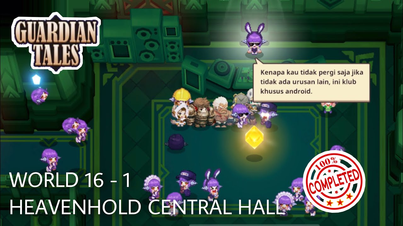 HEAVENHOLD CENTRAL HALL | Guardian tales world (16-1) - YouTube