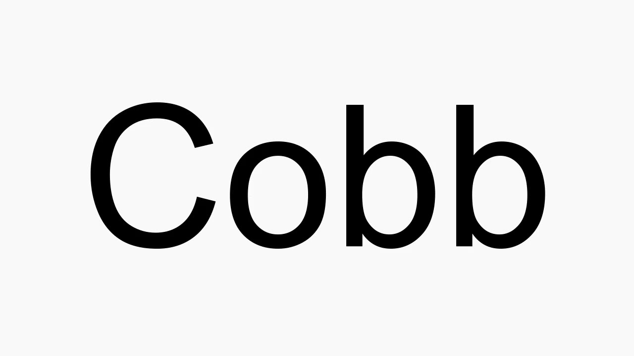 How to pronounce Cobb - YouTube