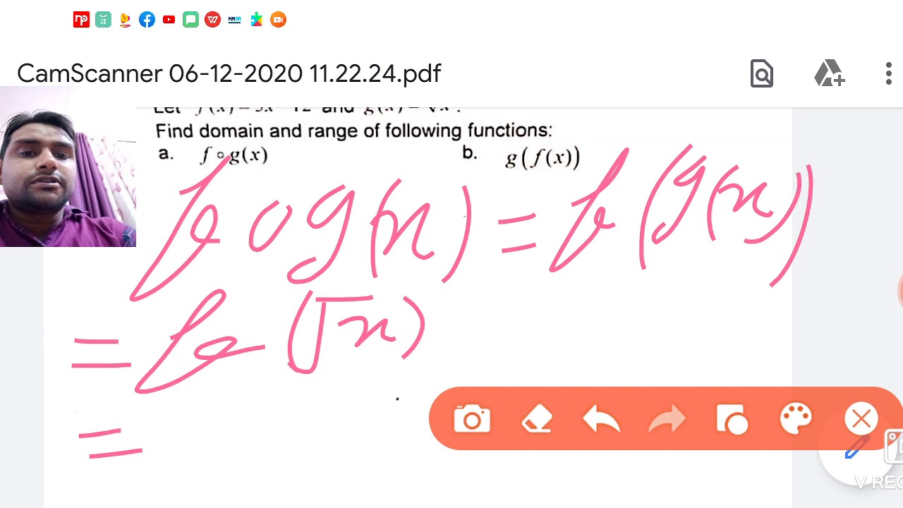 domain and range of composite function - YouTube