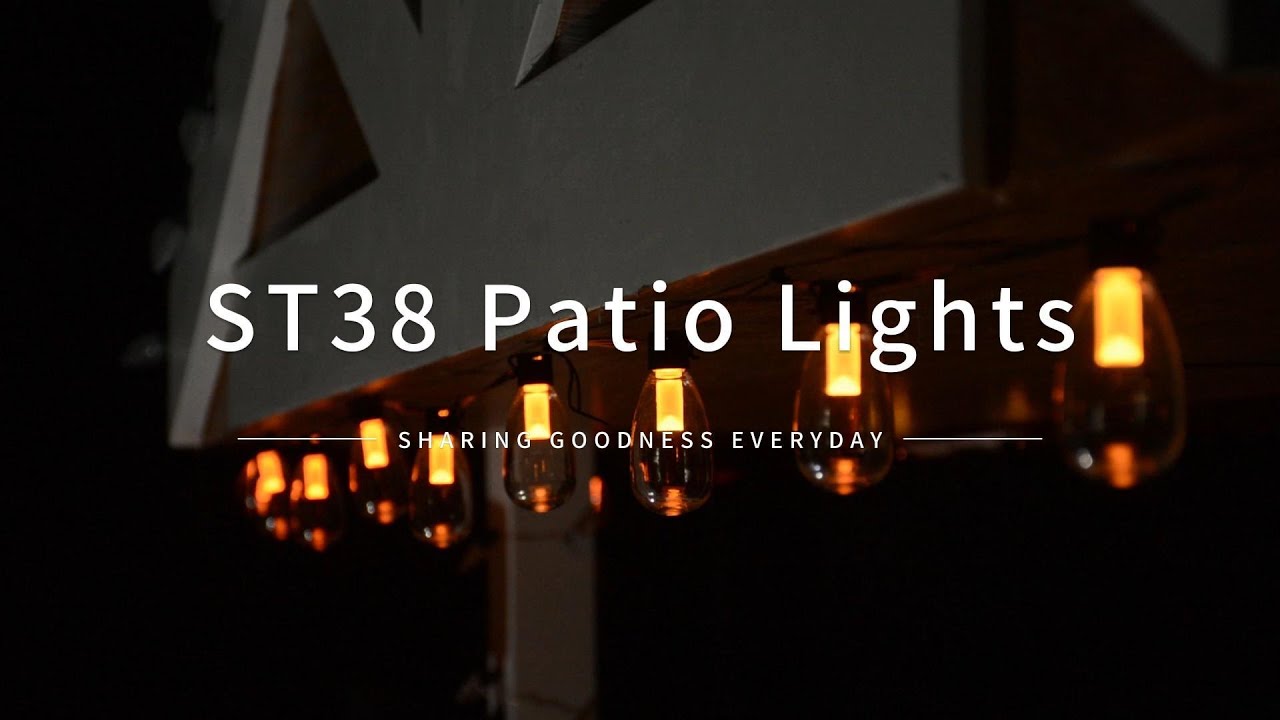 RGB LED ST38 Patio String Lights APP / Remote Control #HelloFairyAPP # ...