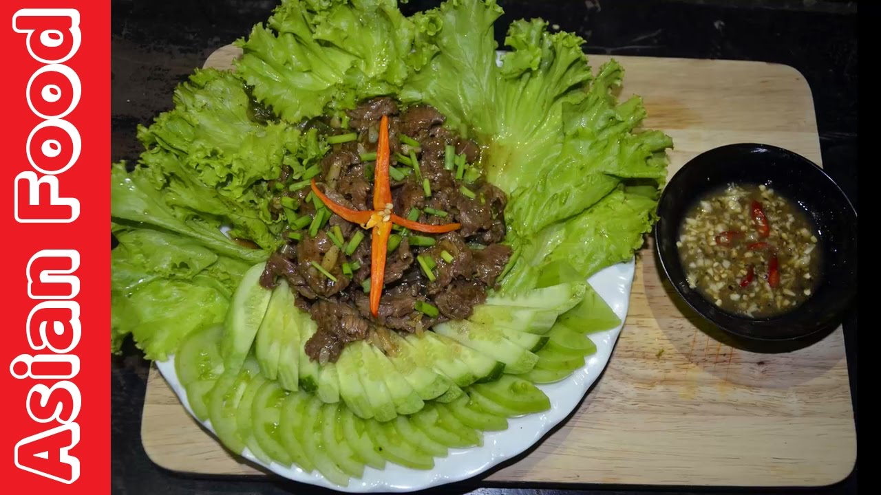 Asian Food - Beef Lok Lak - How to cook beef lok lak - YouTube