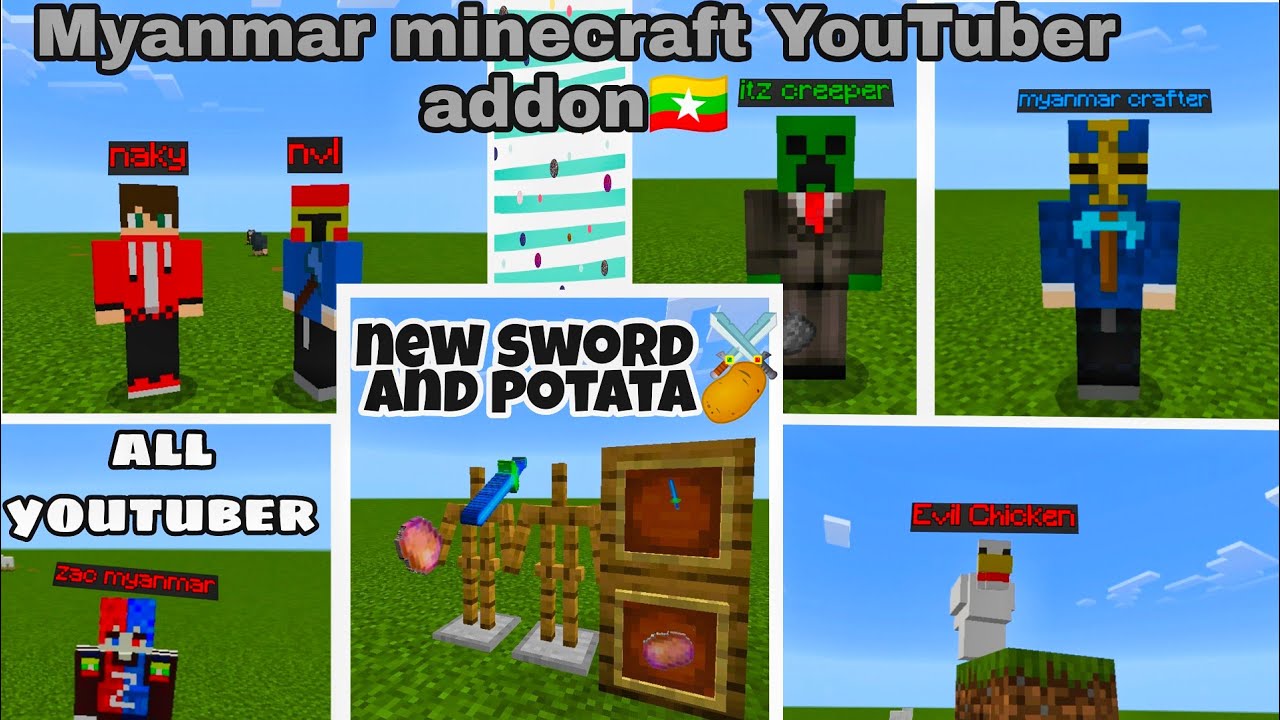 myanmar minecraft YouTuber mod🤩🤩🤩🥳 - YouTube