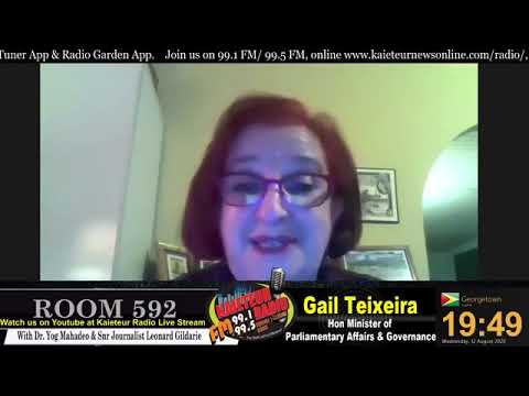 Room592 - Aug 12, 2020 with Hon Gail Teixeira, Minister of ...