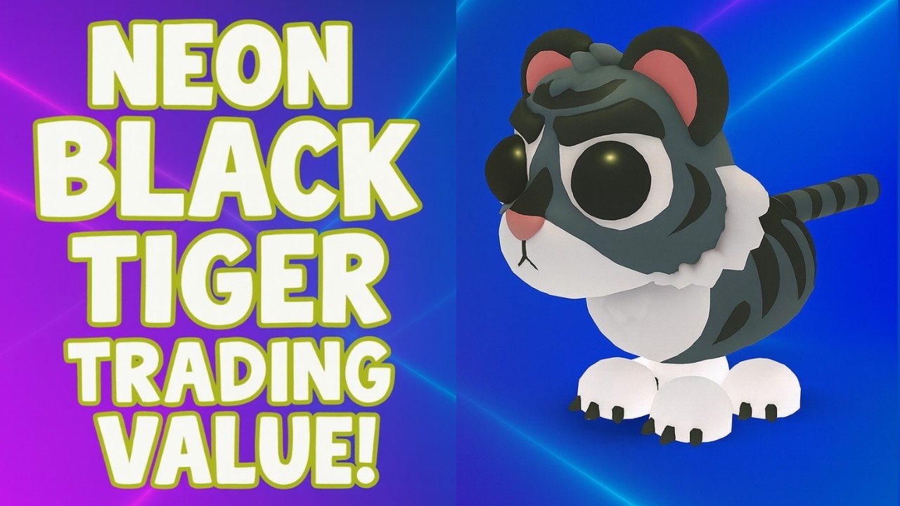 NEON BLACK TIGER TRADING VALUE IN ADOPT ME! - YouTube