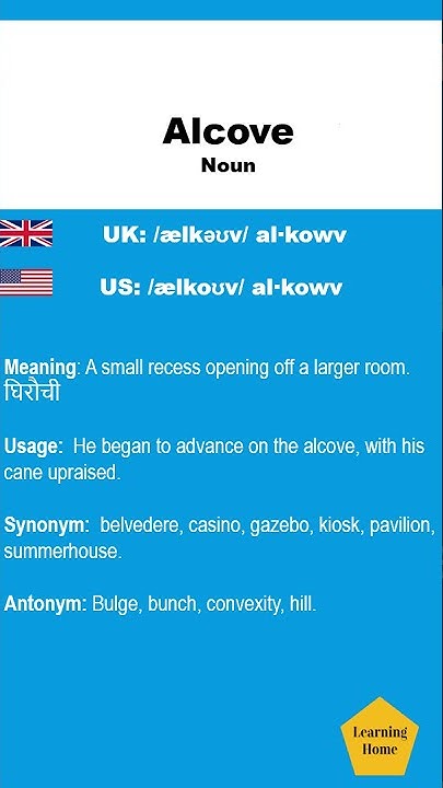 Alcove meaning pronunciation and synonyms #Shorts - YouTube
