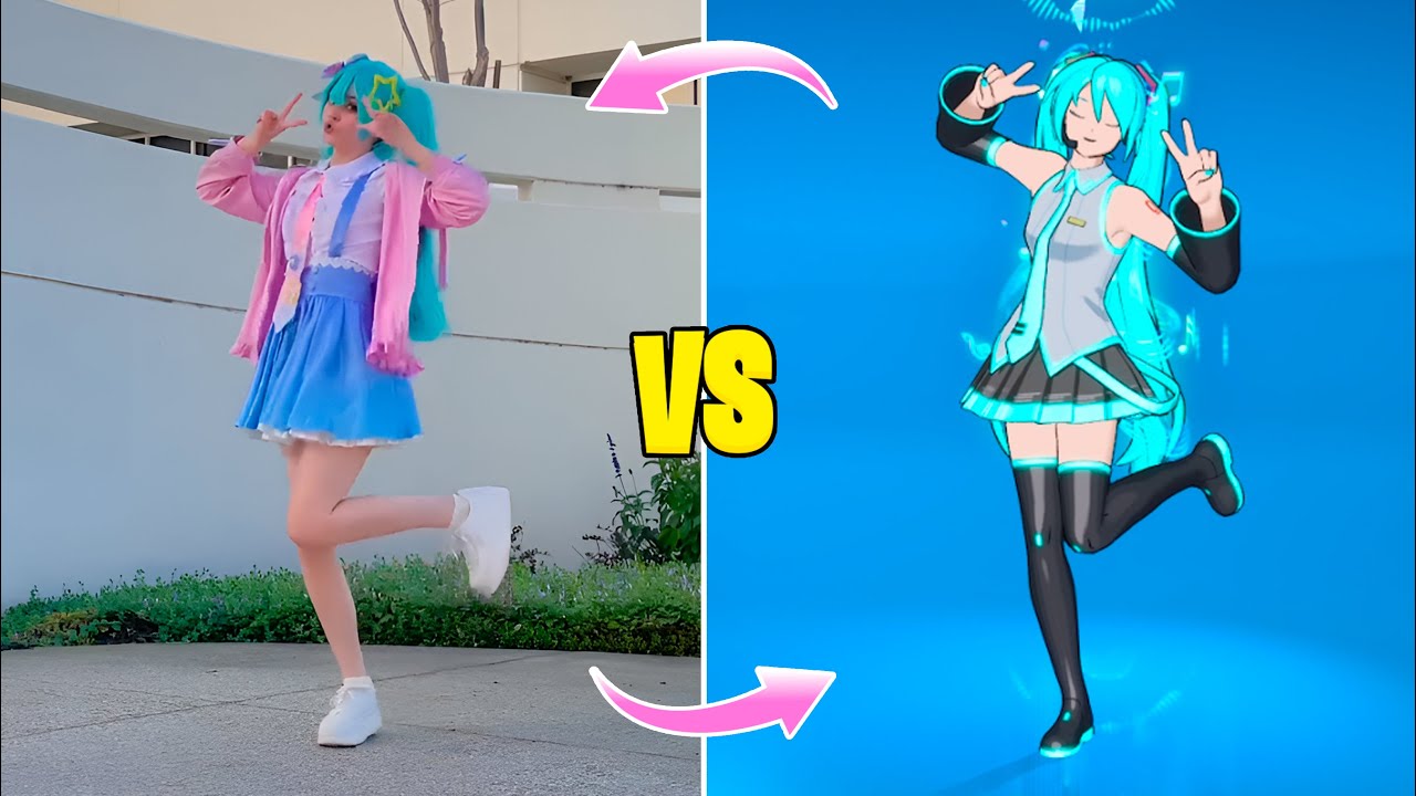 NEW FORTNITE DANCES in REAL LIFE! (Miku Live, Hatsune Miku, Miku Miku ...