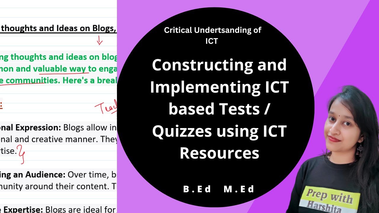 Constructing and Implementing ICT based Tests / Quizzes using ICT ...